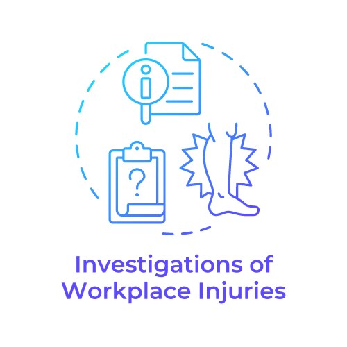 Workplace injuries investigation multi color Vector Image