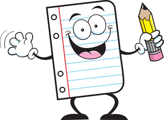 Cartoon pencil wearing a santa hat Royalty Free Vector Image