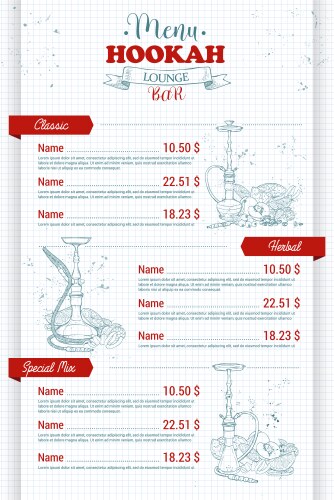 Color menu design Royalty Free Vector Image - VectorStock