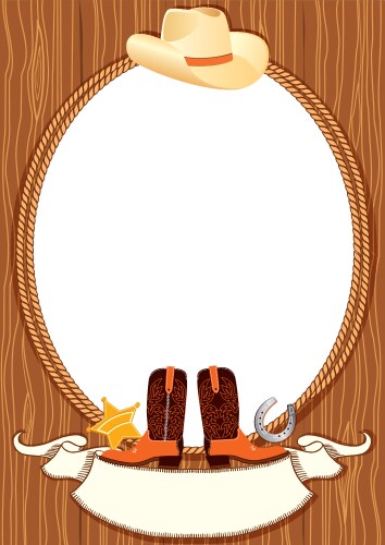 Cowboy rope frame Royalty Free Vector Image - VectorStock
