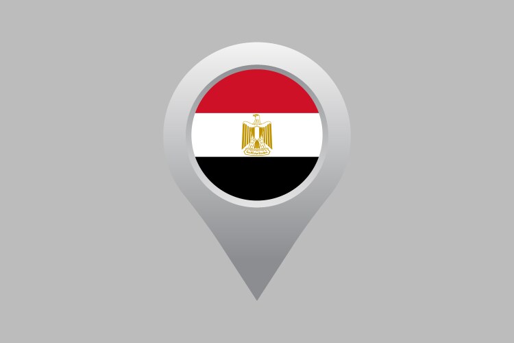 Egypt flag with location sign Royalty Free Vector Image