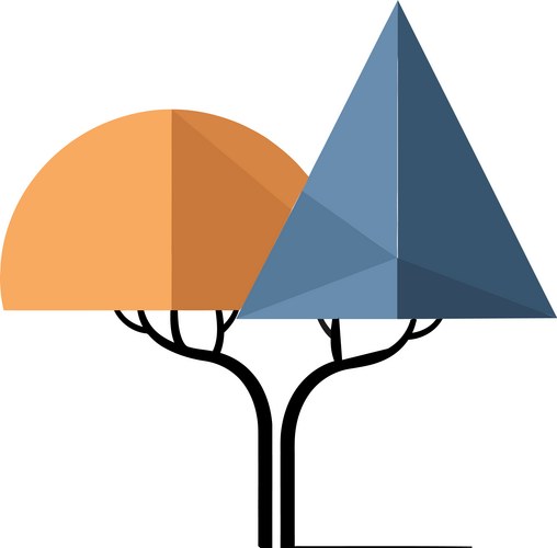 Geometric shape tree Vector Images & Graphics for Commercial Use ...