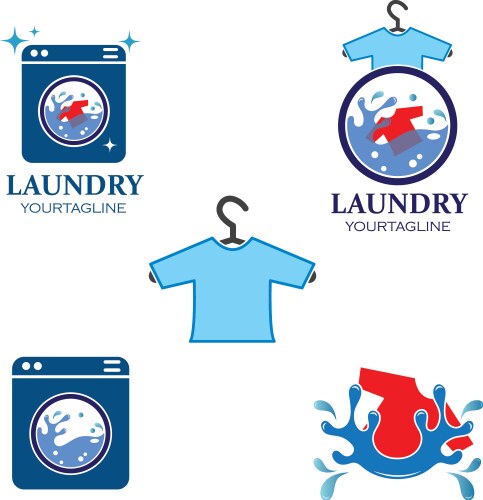 Laundry logo icon design Royalty Free Vector Image