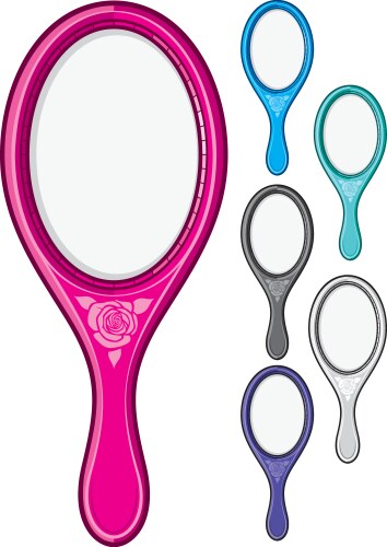 Hand mirror princess party Royalty Free Vector Image