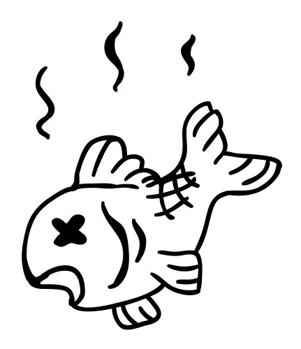 Leftover of a fish Royalty Free Vector Image - VectorStock