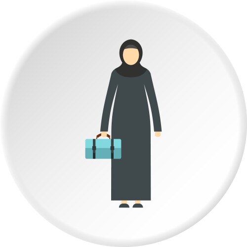 Arabic woman icon simple style Royalty Free Vector Image