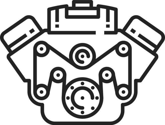 Hot rod engine Royalty Free Vector Image - VectorStock