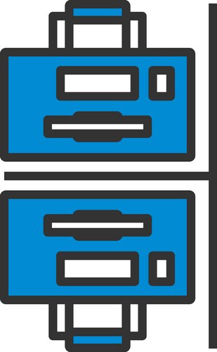 Office table top view icon Royalty Free Vector Image