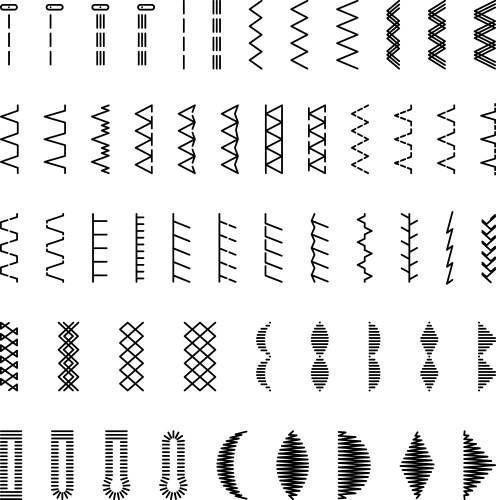Sewing stitches pattern Royalty Free Vector Image