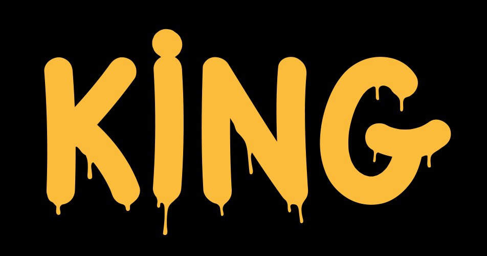 King graffiti lettering Royalty Free Vector Image