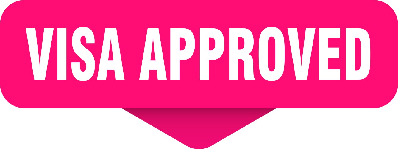 Visa granted sticker sign Royalty Free Vector Image