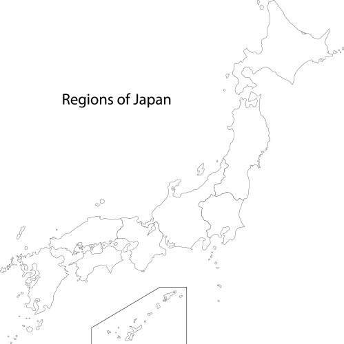 Japan Map Black White Vector Images (over 3,100)