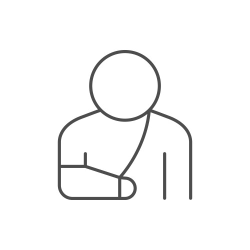 First aid and call to emergency broken leg Vector Image