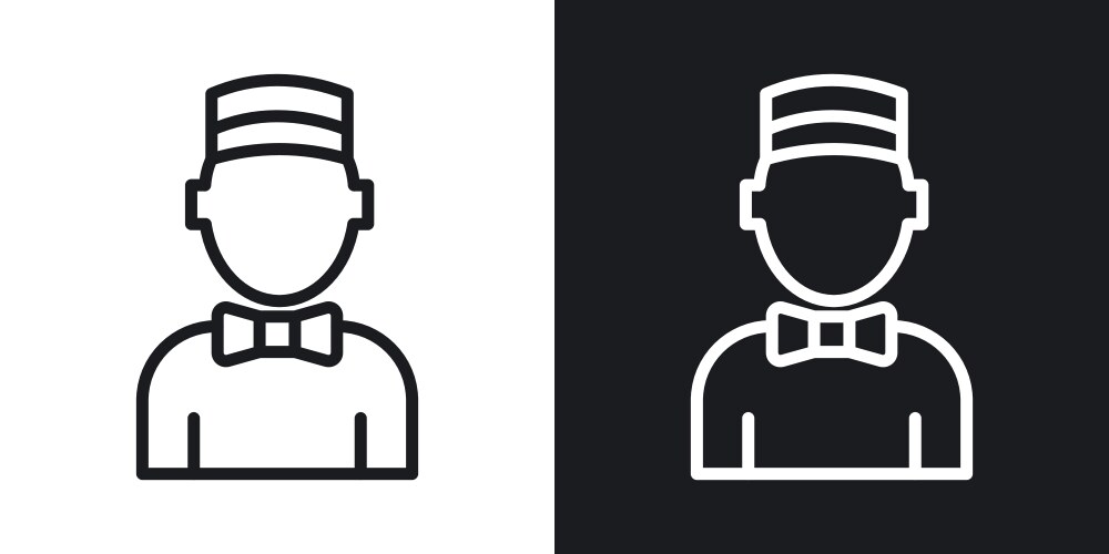 Porter icon set service hotel key symbol Vector Image