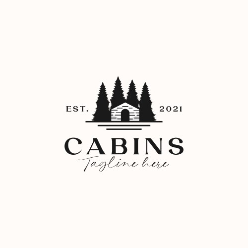 Cabin logo design Royalty Free Vector Image - VectorStock