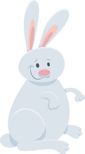 Funny gray rabbit cartoon Royalty Free Vector Image