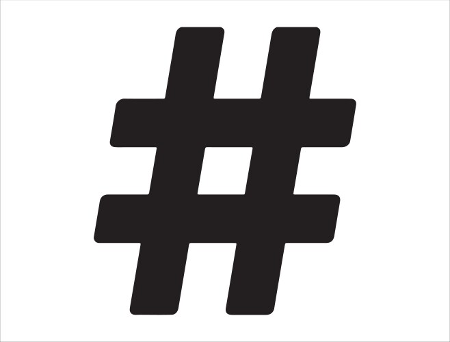 Black Hashtag Vector Images (over 5,100)
