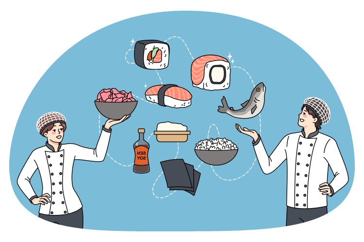 Sushi master Royalty Free Vector Image - VectorStock