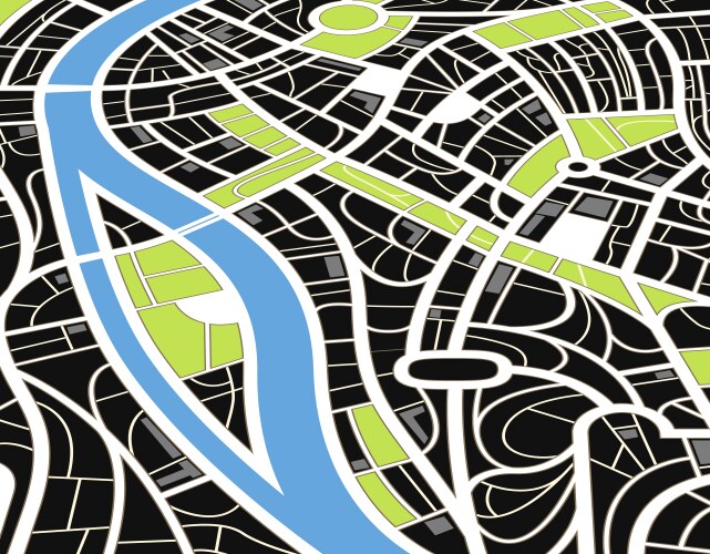 Abstract city map Royalty Free Vector Image - VectorStock