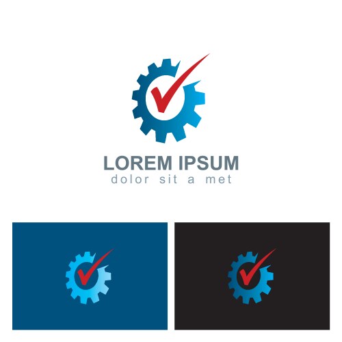 Check mark arrow logo Royalty Free Vector Image