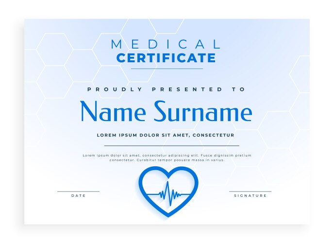 Certificate Template Medical Vector Images (over 1,300)