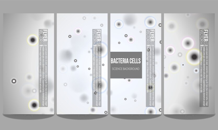 Set of modern banners molecular research cells Vector Image