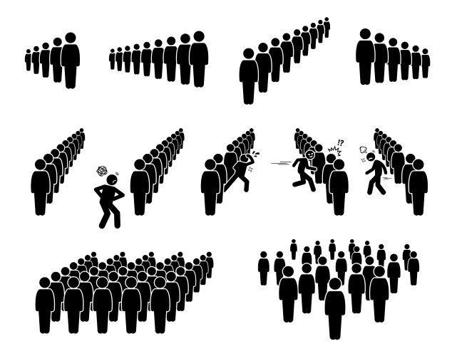 People Lining Up Vector Images (over 19,000)