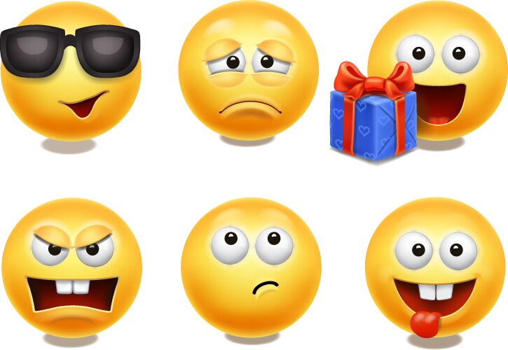 Smiley characters Royalty Free Vector Image - VectorStock