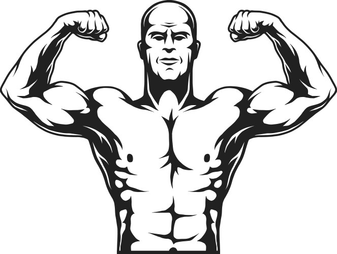 Vintage fitness concept Royalty Free Vector Image