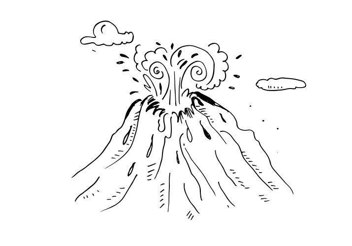 Volcanic Eruption Drawing Vector Images (over 510)