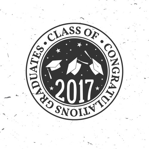 Class of 2017 badge Royalty Free Vector Image - VectorStock