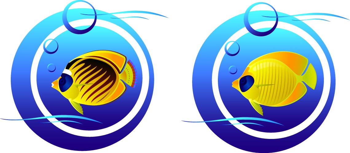 Fishtank golden fish Royalty Free Vector Image