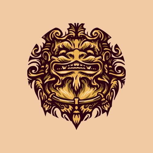 Foo dog chinese culture Royalty Free Vector Image