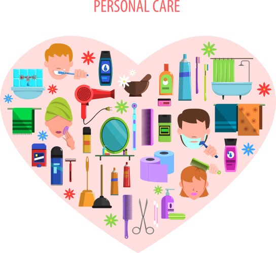 Children personal hygiene infographic set flat Vector Image