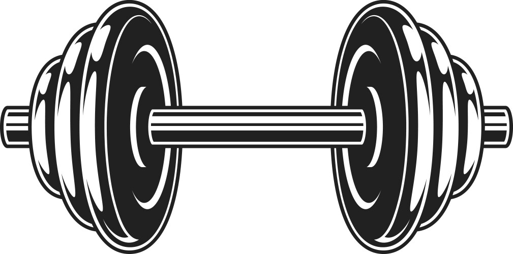 Vintage metal barbell icon Royalty Free Vector Image