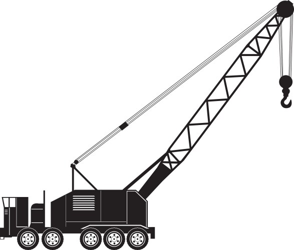 Demolition building machine crane with wrecking Vector Image