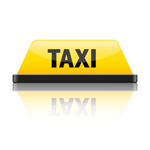 Business taxi sign cartoon Royalty Free Vector Image