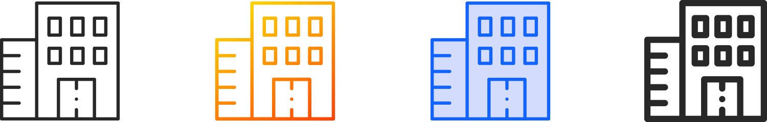 Address book iconthin linear gradient blue stroke Vector Image