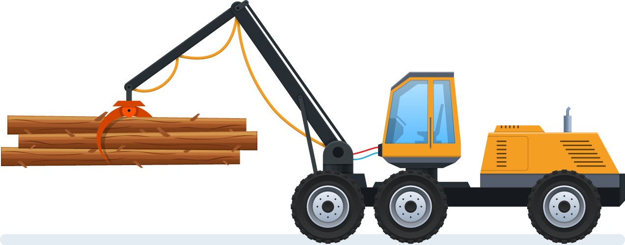 Wood loader Royalty Free Vector Image - VectorStock