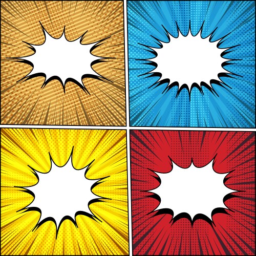 Comic book page template Royalty Free Vector Image