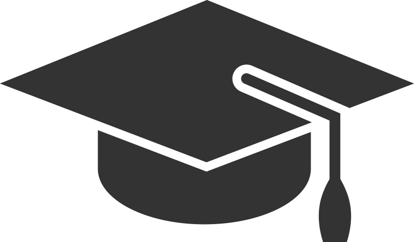 Graduation Cap Black and White Vector Images (over 6,300)