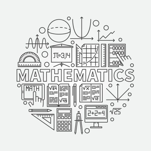 Mathematics seamless pattern Royalty Free Vector Image