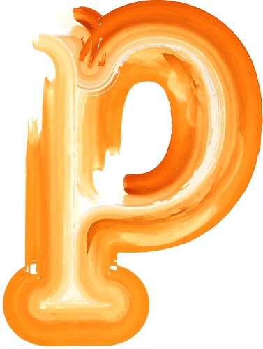 Colorful font letter p Royalty Free Vector Image