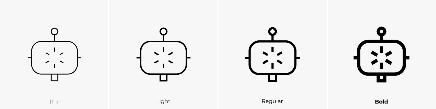 Chatbot icon thin light regular and bold style Vector Image