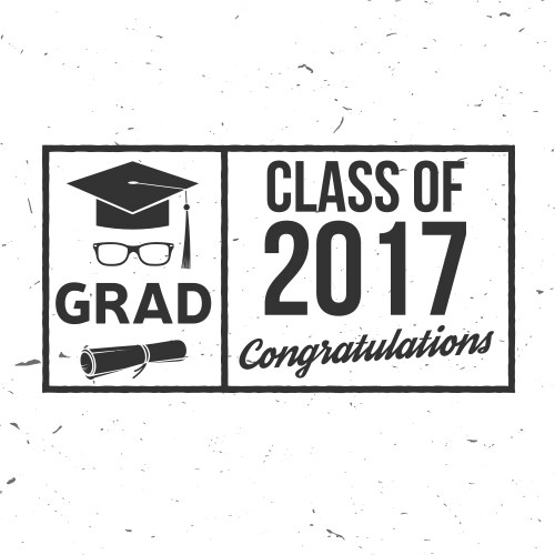 Congratulations graduates class of 2017 Royalty Free Vector