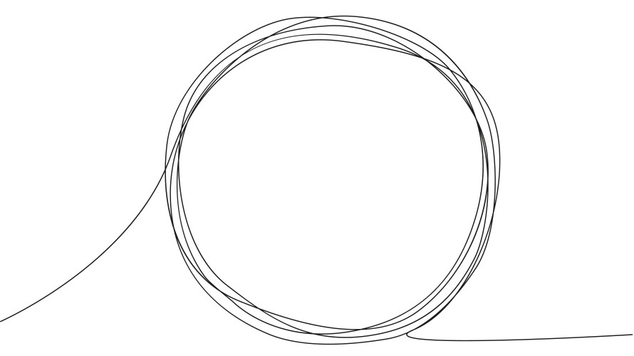 Continuous drawing of one line a round spiral Vector Image