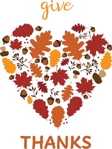 Fall heart Royalty Free Vector Image - VectorStock