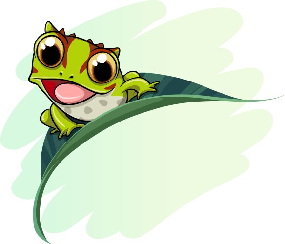 Horned frog cartoon Royalty Free Vector Image - VectorStock