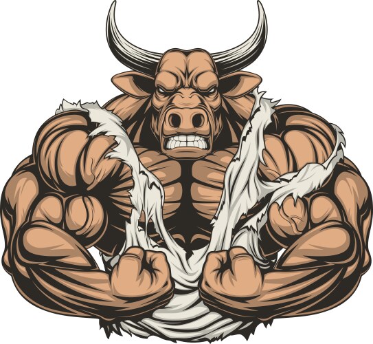 Strong bull Royalty Free Vector Image - VectorStock