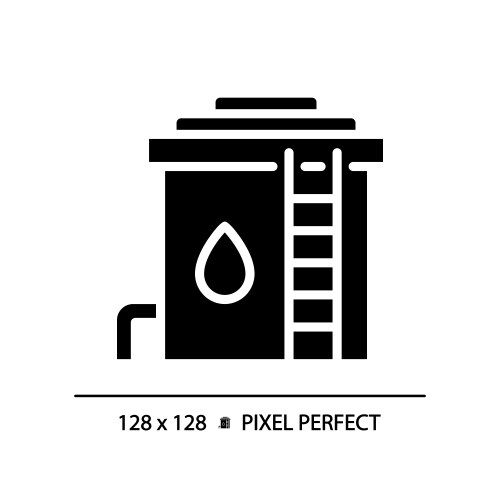 Water reservoir linear icon Royalty Free Vector Image